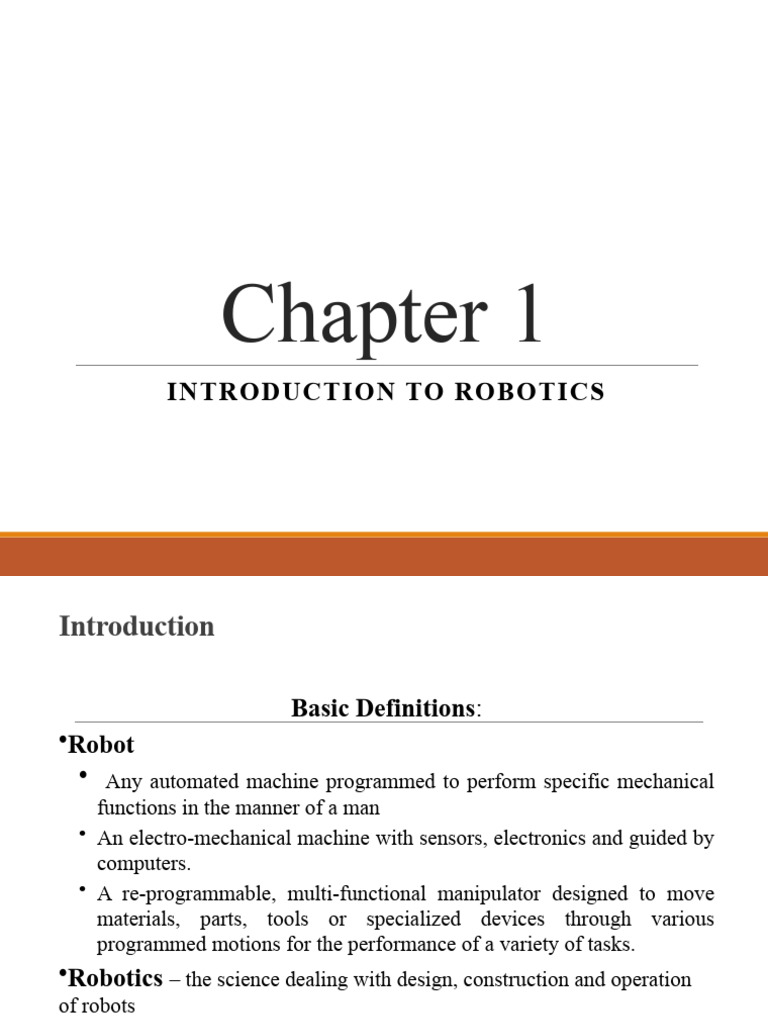 Ch1 Robotics | PDF | Actuator | Electric Motor