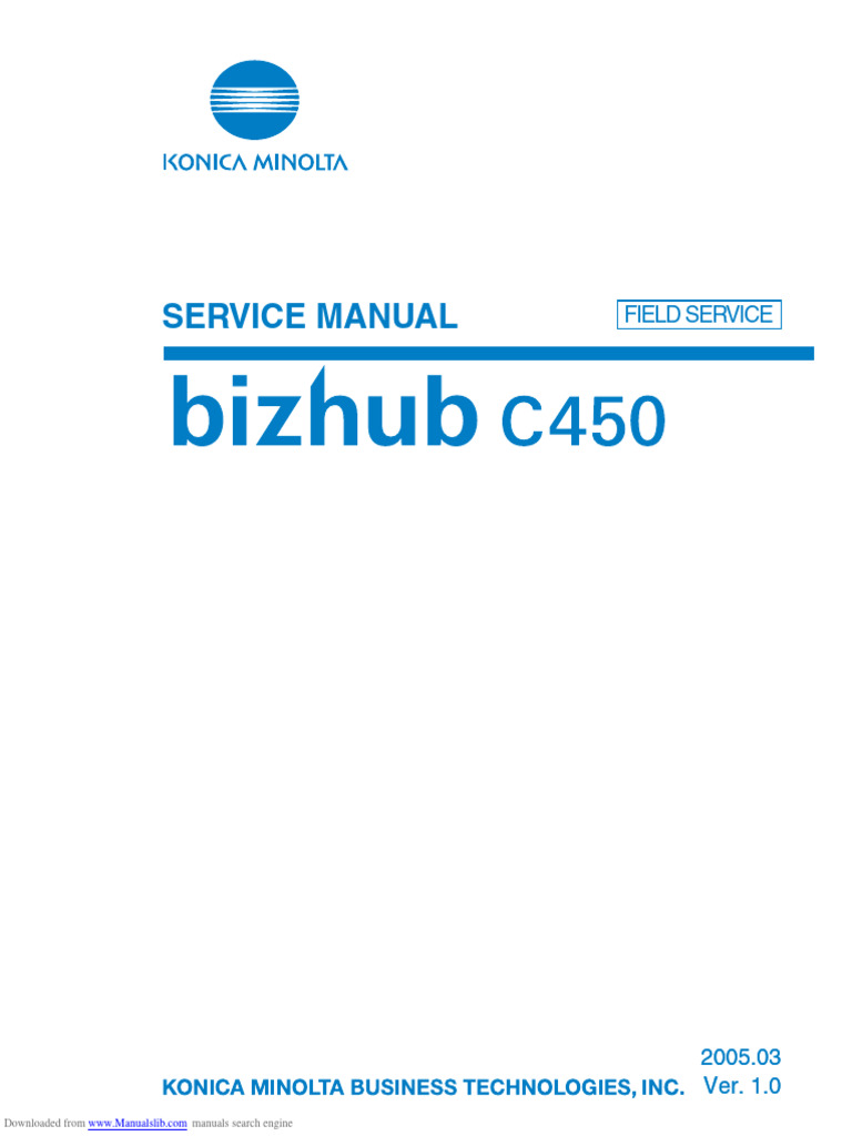 Bizhub c450 | PDF | Ac Power Plugs And Sockets | Electrical Connector