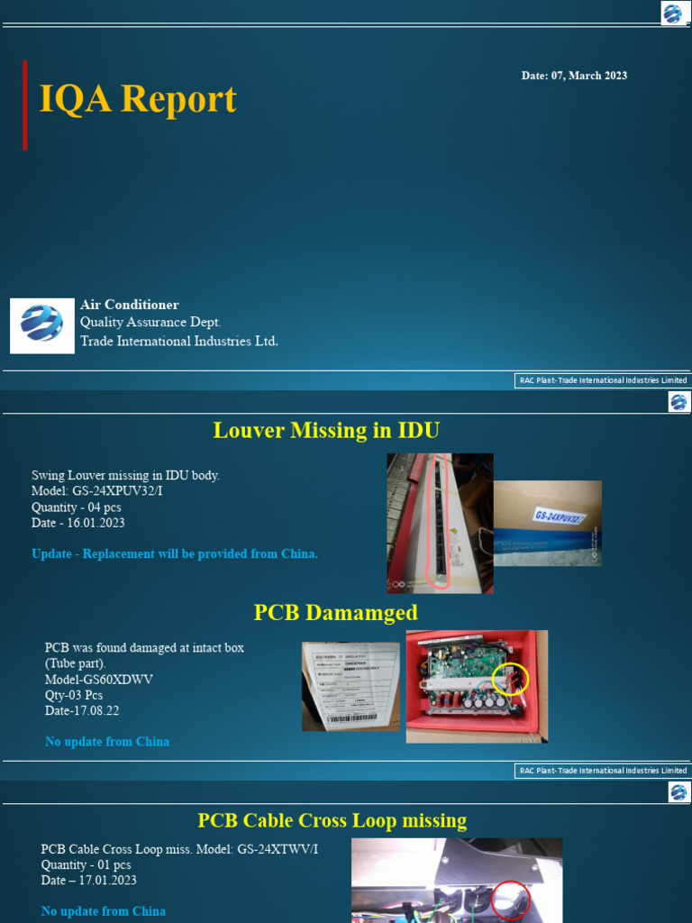 IQA Report_assembly lines | PDF | Gas Technologies | Mechanical Engineering