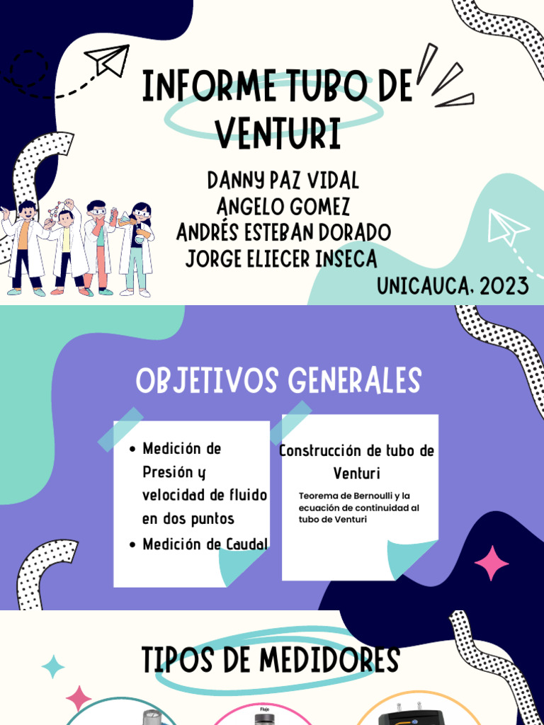 Informe Práctica Tubo de Venturi | PDF | Medición | Medición de flujo