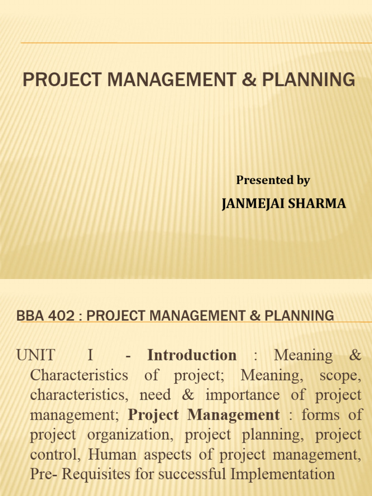 project management self made unit -1 | PDF | Project Management | Economies