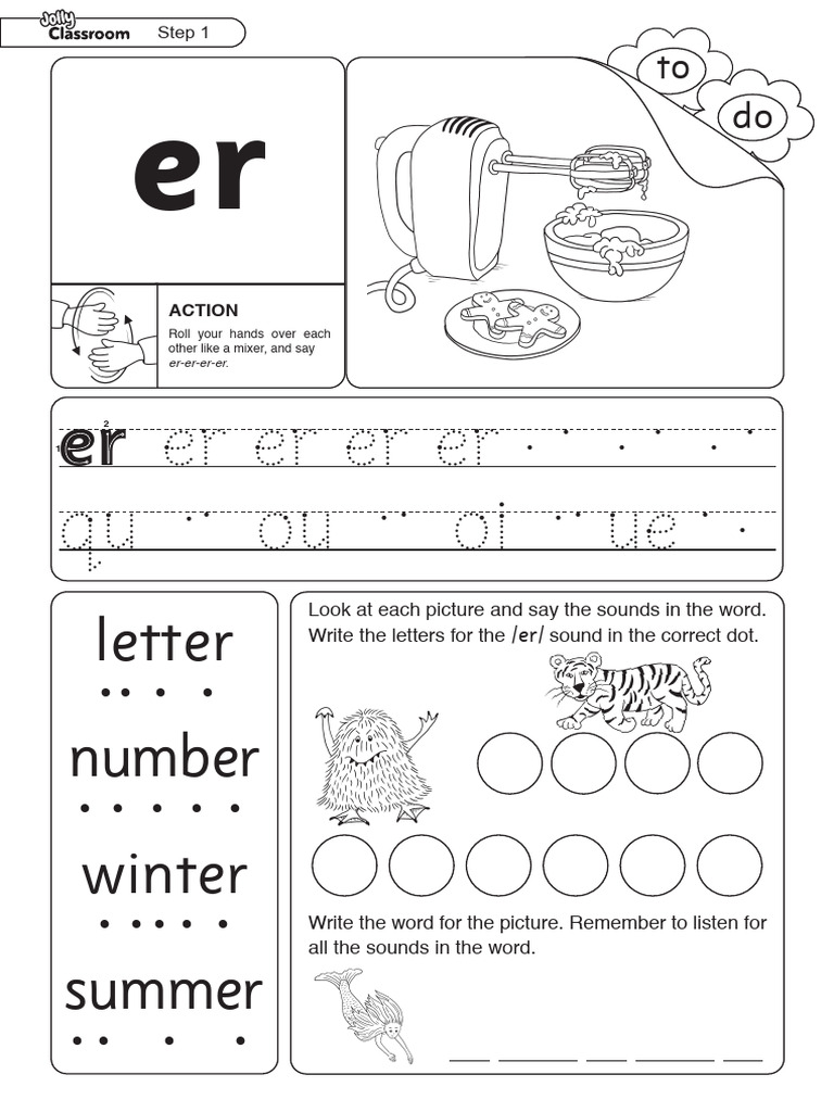 Phonics Activity: Writing /er/ Sounds | PDF | Language Arts & Discipline