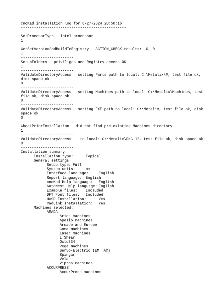 Install - Log - 6 27 2024 - 20 50 16 | PDF | Computer File | Utility Software