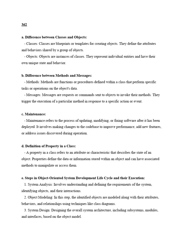 Understanding Object-Oriented Concepts | PDF | Use Case | Class ...