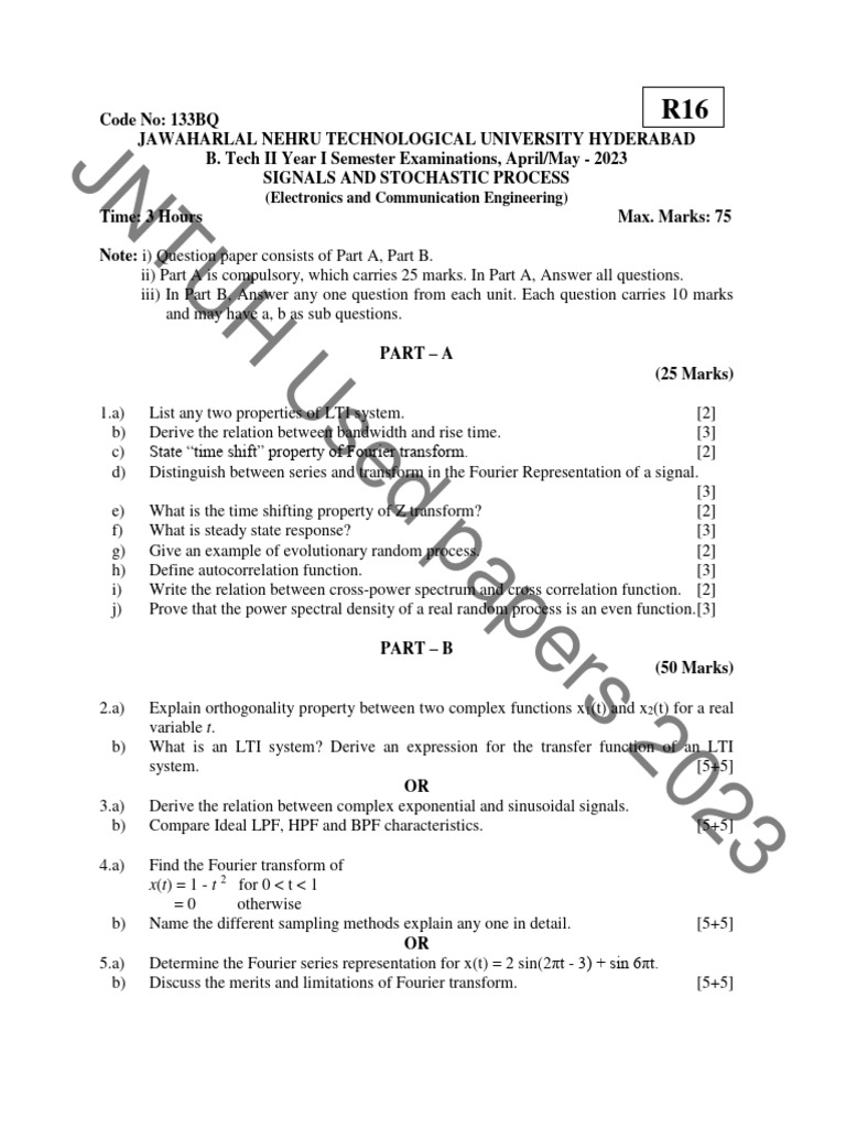 Signals and Stochastic Processes Q2 | PDF | Spectral Density ... Signals and Stochastic Processes Q2 | PDF | Spectral Density ...