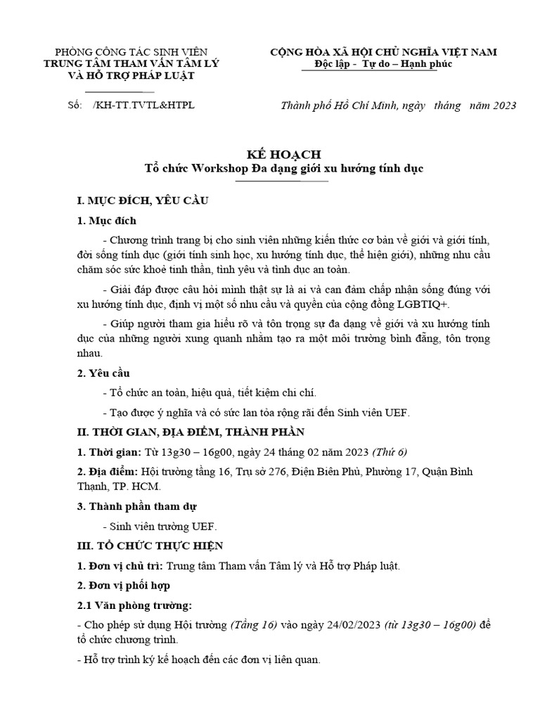 KH - WS Da Dang Gioi Xu Huong Tinh Duc | PDF