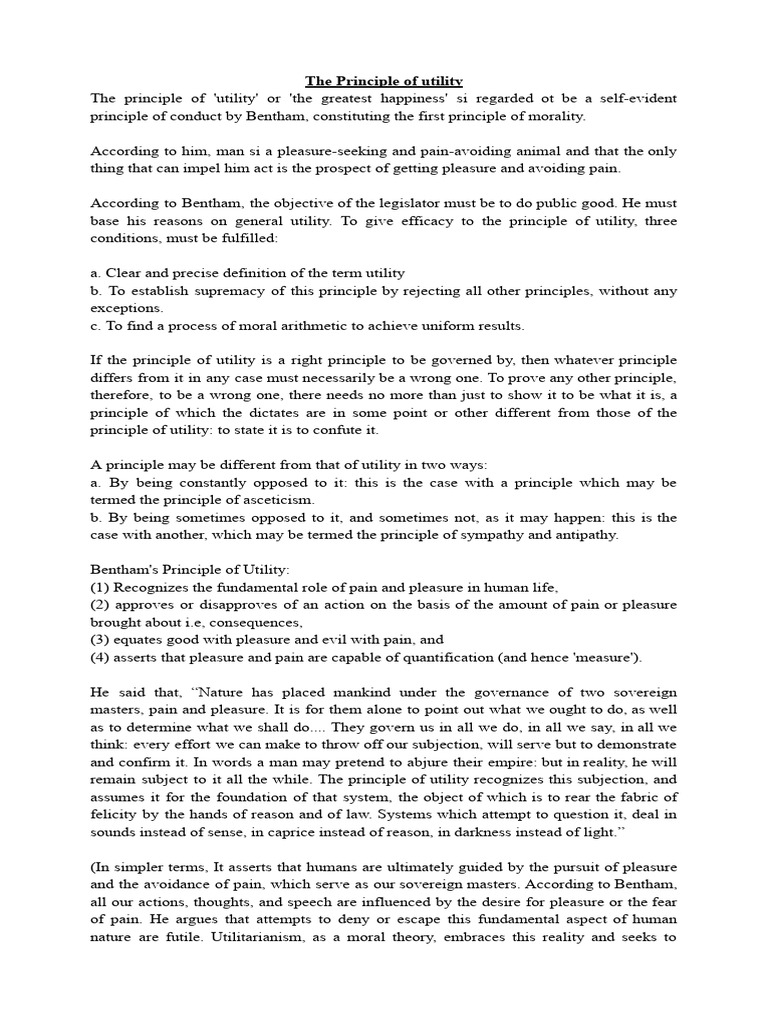 Unit 5 ios | PDF | Utilitarianism | Pleasure