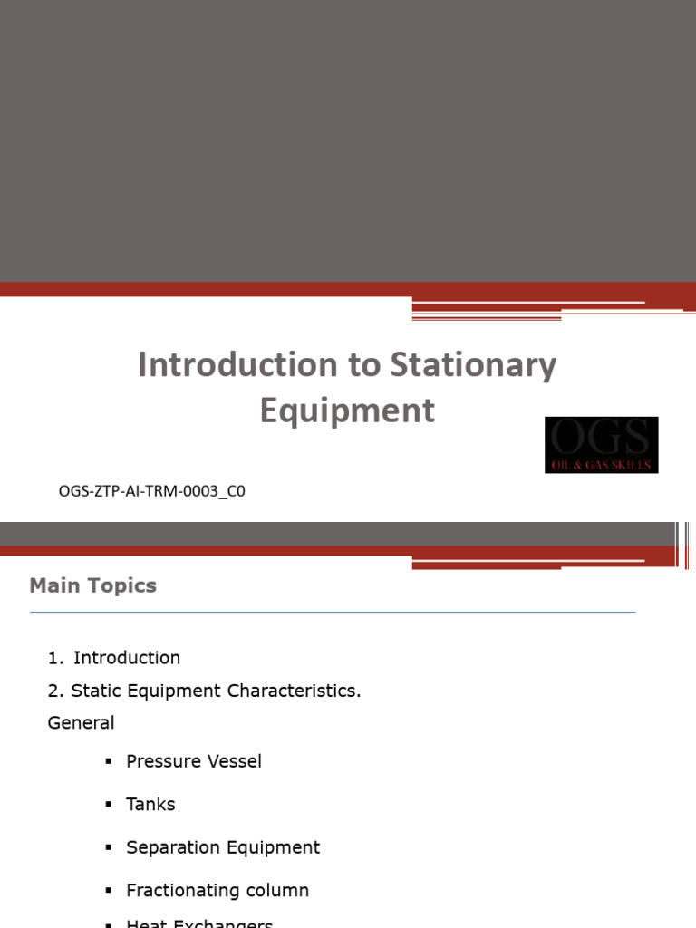 Overview of Static Equipment Types | PDF | Distillation | Industrial ...