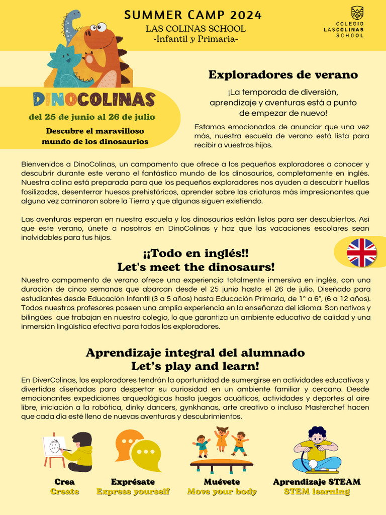 Las Colinas SummerCamp 2024 | Descargar gratis PDF | Aprendizaje