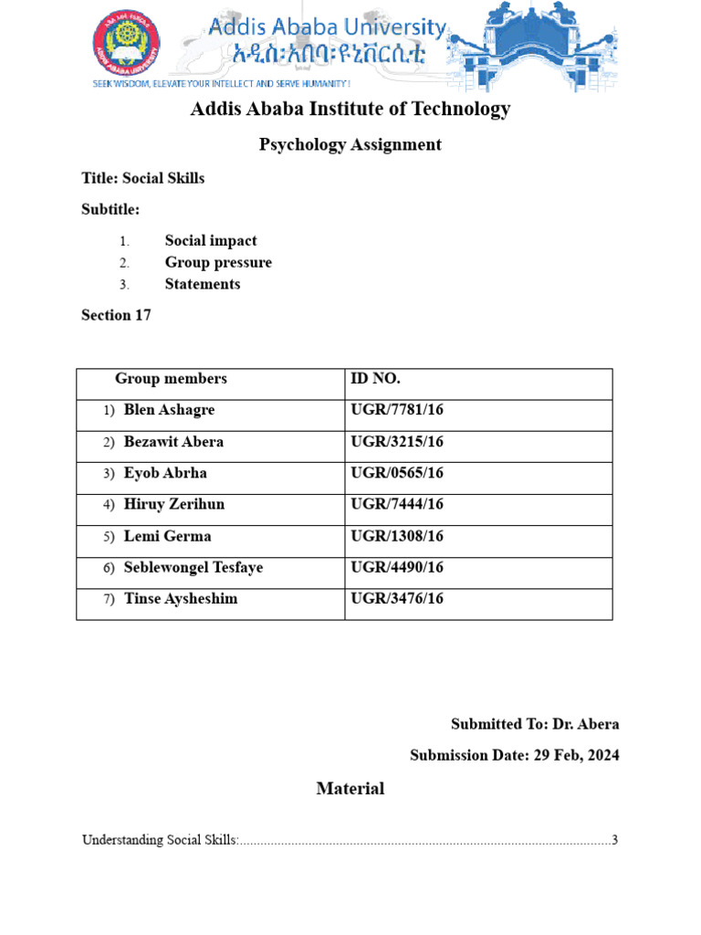 Psych 111 (1) Psychology Module Learned by Ethiopian Students | PDF | Self Esteem | Communication