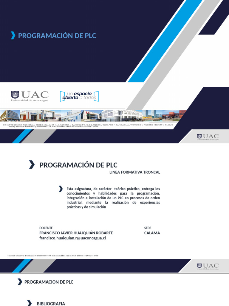 Programación y Funcionamiento de PLC | PDF | Controlador lógico programable | Programación de ...