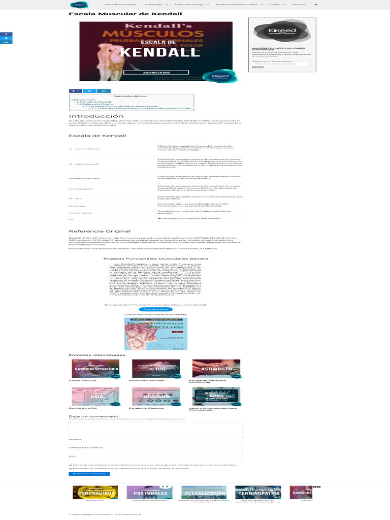 Escala Muscular de Kendall - Kineed - Org ® | PDF | Músculo