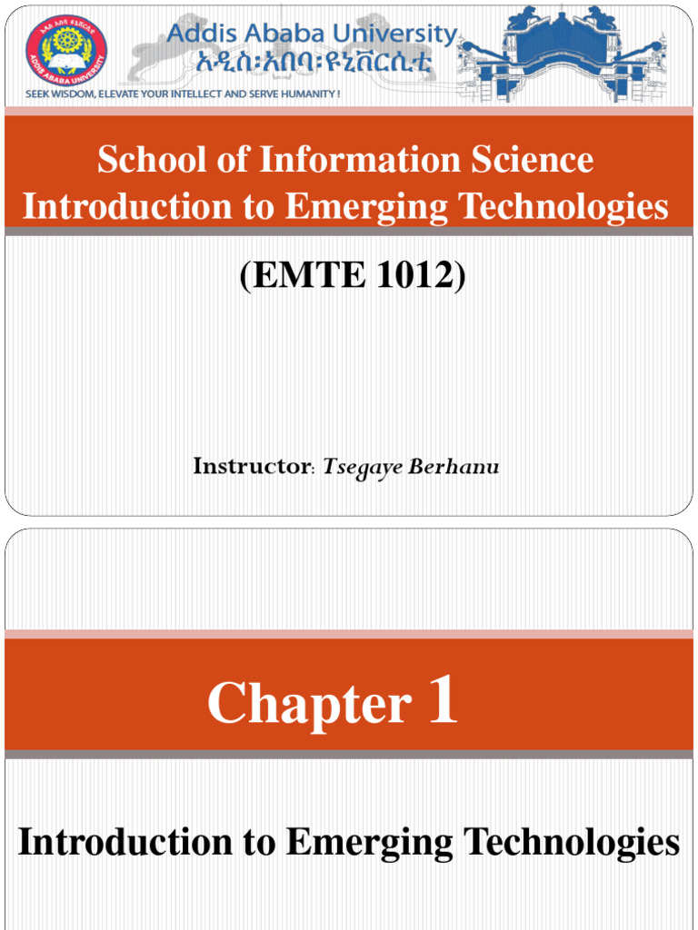 Chapter 1. Introduction To Emerging Technologies | PDF | Human–Computer Interaction | Industrial ...