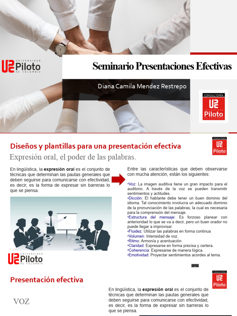 Presentaciones Efectivas Modulo 1 Dia 4 | PDF | Hablar en público