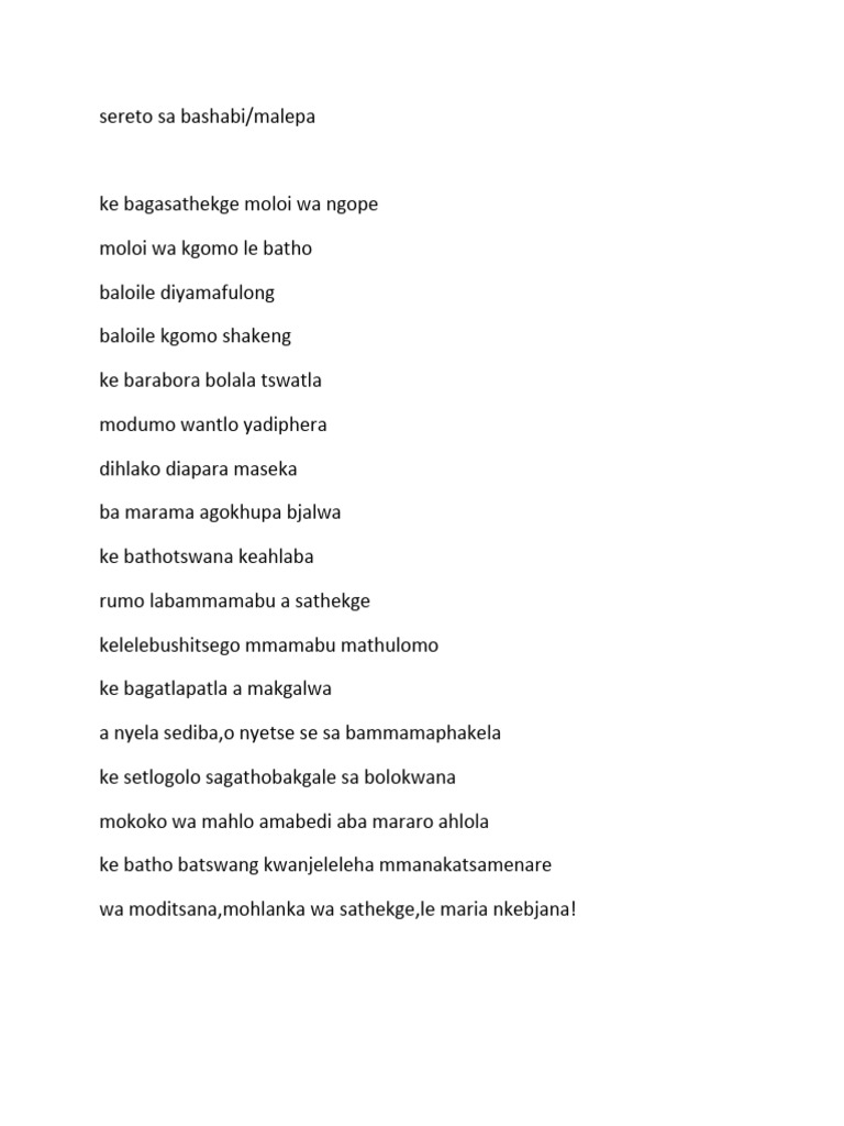 Sereto Sa Bashabi | PDF