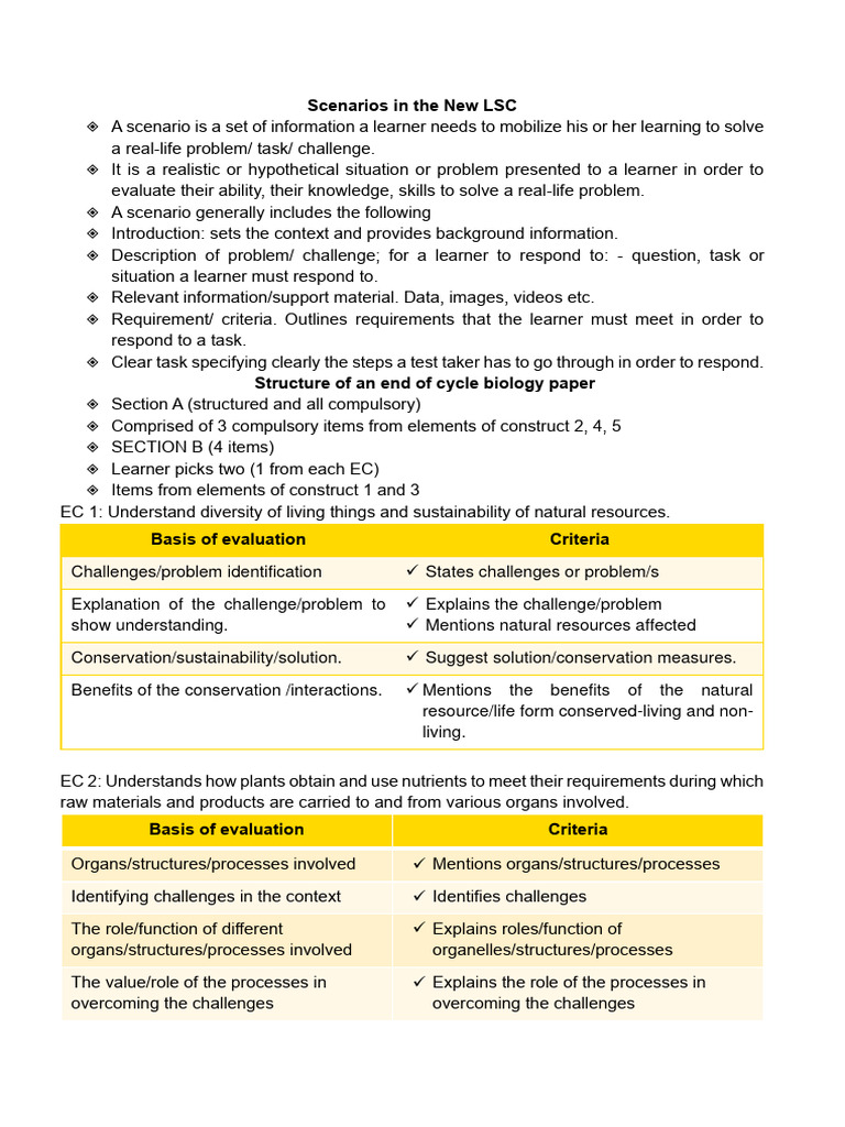 Scenarios | PDF | Learning | Experiment