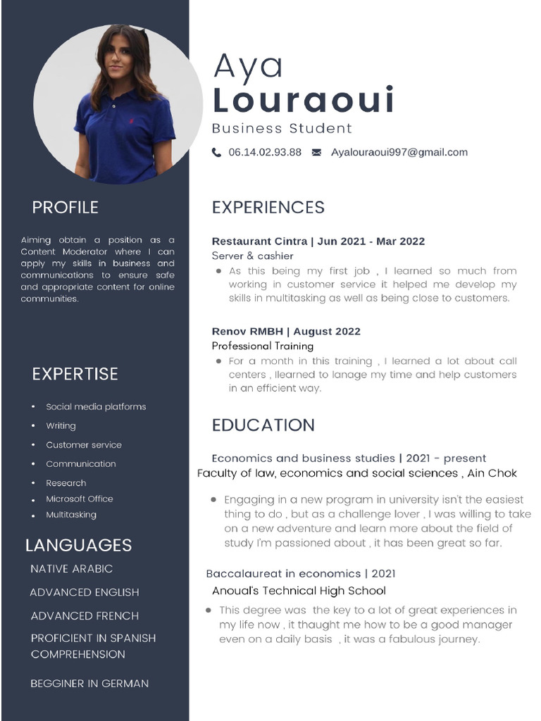 CV Aya Louraoui | PDF