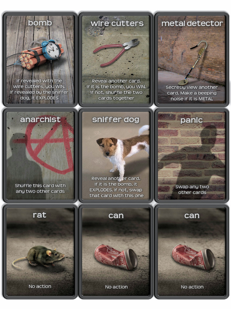 Bomb Squad 9 v1 Full Colour Cards and Rules | PDF