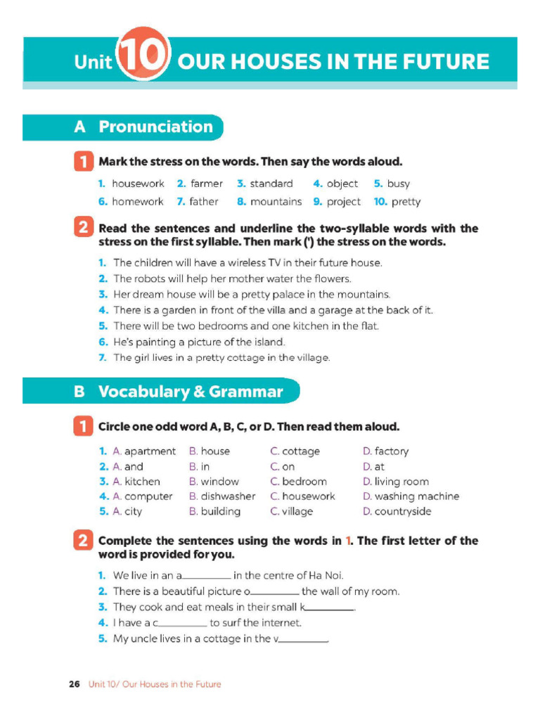 Workbook Grade 6 Unit 10 | PDF