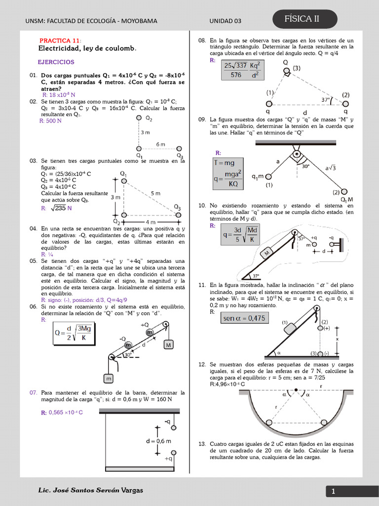 11 Semana Practica 11 Fisica Ii | PDF | Mecanica clasica | Mecánica