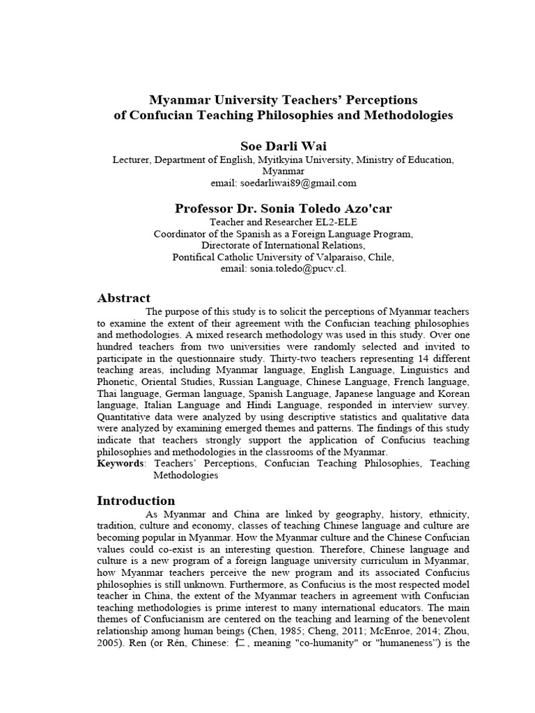 4 Corrected Version Soe Darli Wai | PDF | Confucianism | Survey Methodology