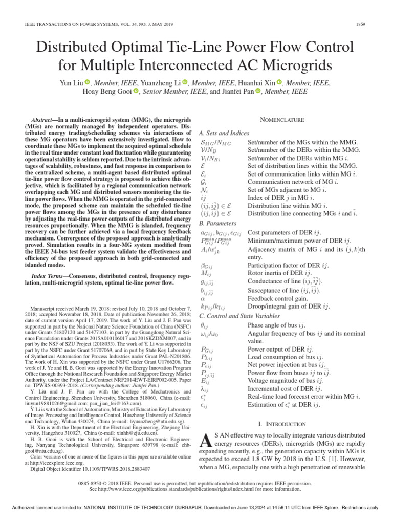 2019-Tie Line Power Flow Control of Interconnected Microgrids | PDF | Electrical Grid ...