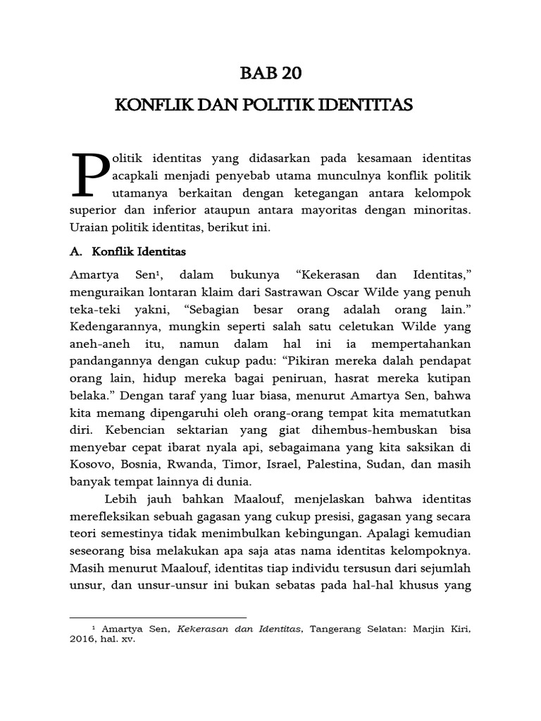 Konflik Politik Identitas di Indonesia | PDF