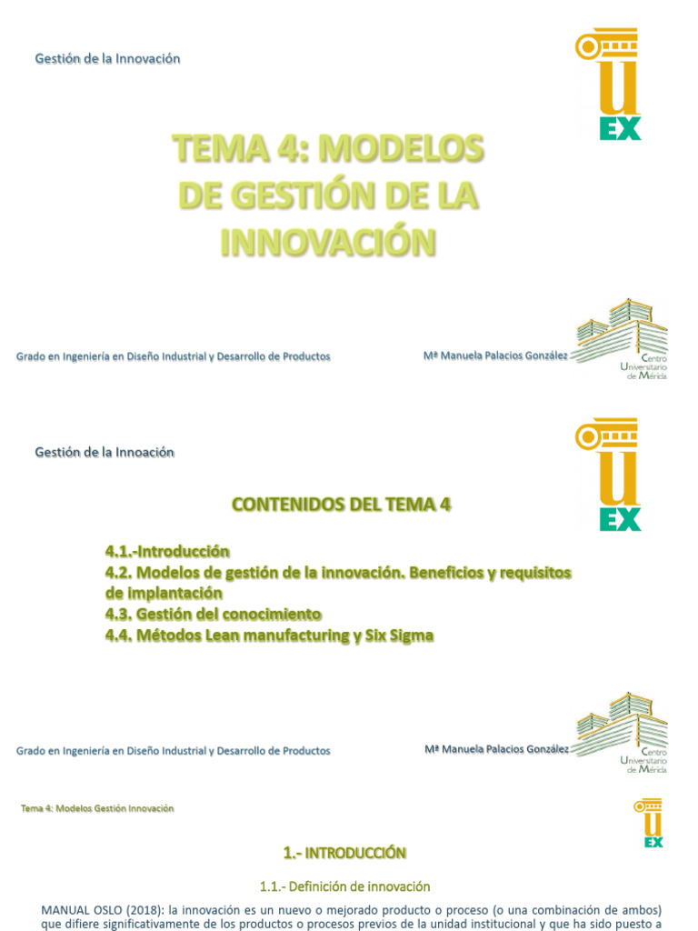 Tema 4 | PDF | Six Sigma | Innovación
