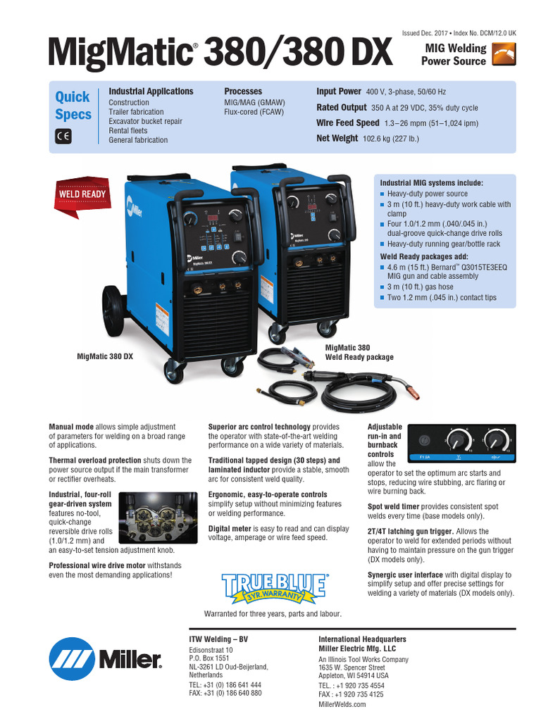 DCM12 0UK MigMatic 380 | PDF | Welding | Construction