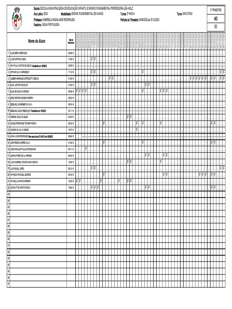 Ed Diario Classe Frequencia Mod2 Etapa | PDF
