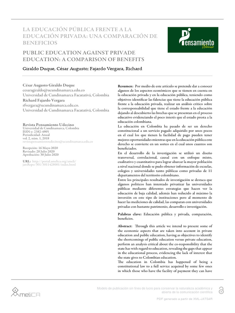 Educación Pública Vs Educación Privada Pdf Muestreo Estadísticas