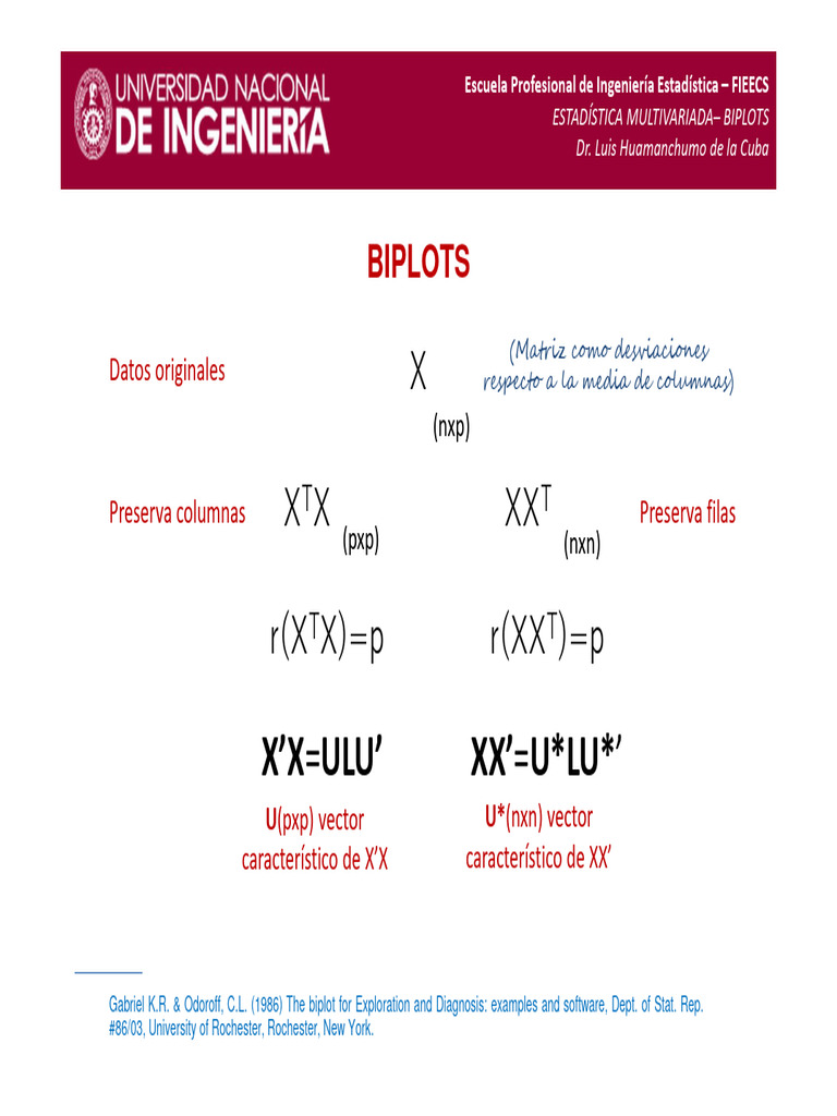 Biplots en Estadística Multivariada | PDF | Análisis matemático | Análisis de los datos