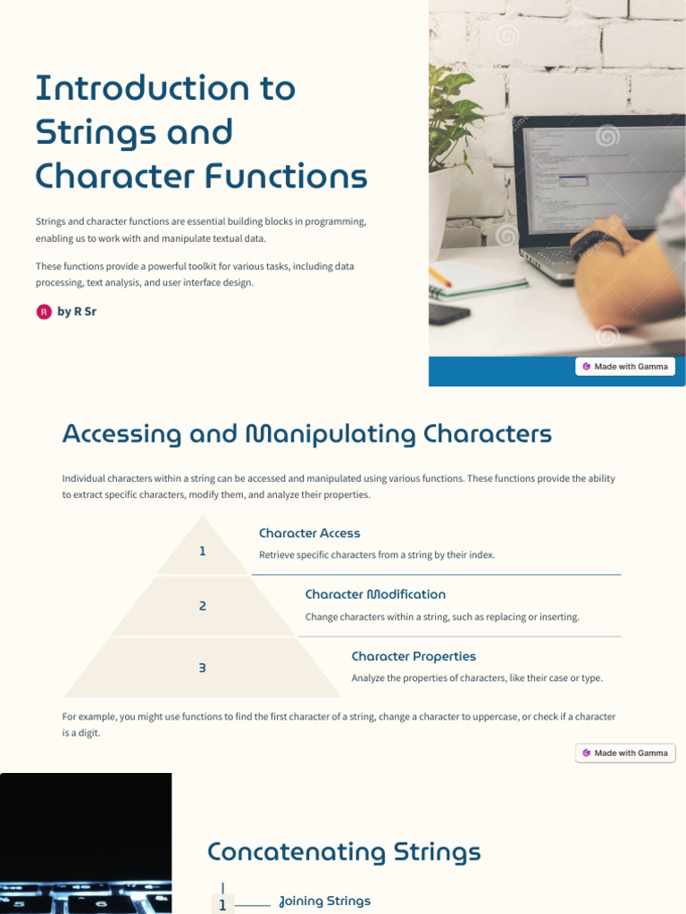 Introduction To Strings And Character Functions Pdf String Computer Science Letter Case