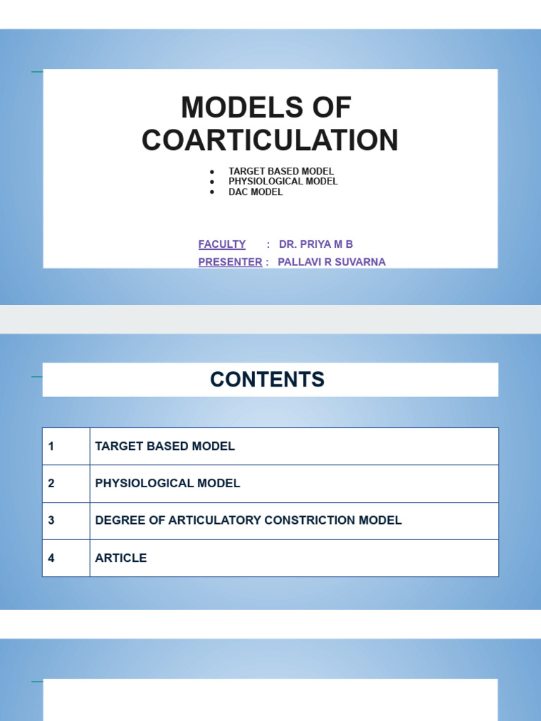Models of Coarticulation - 2 | PDF | Phonetics | Consonant
