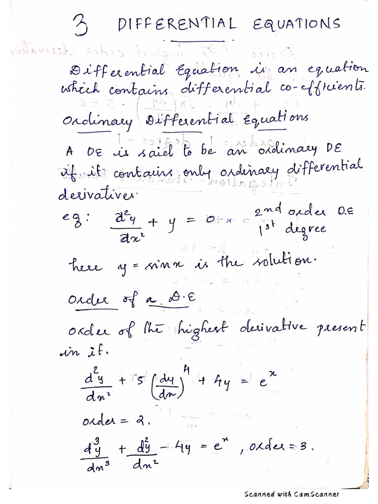 Differential Equations | PDF