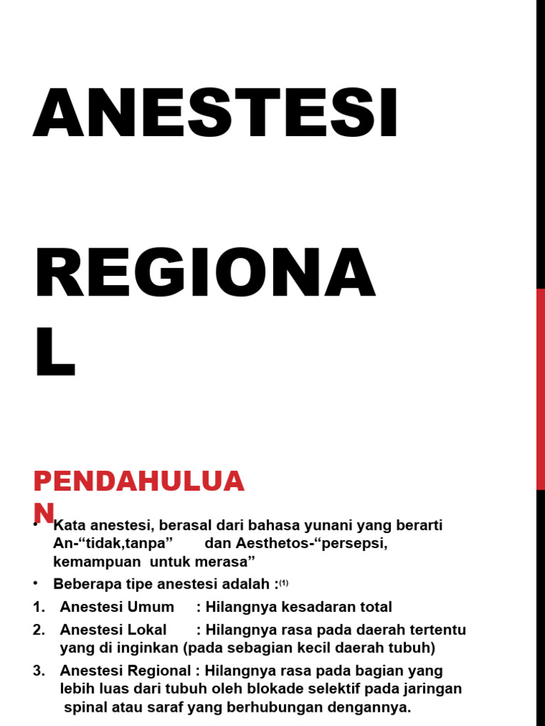 Panduan Lengkap Anestesi Regional | PDF