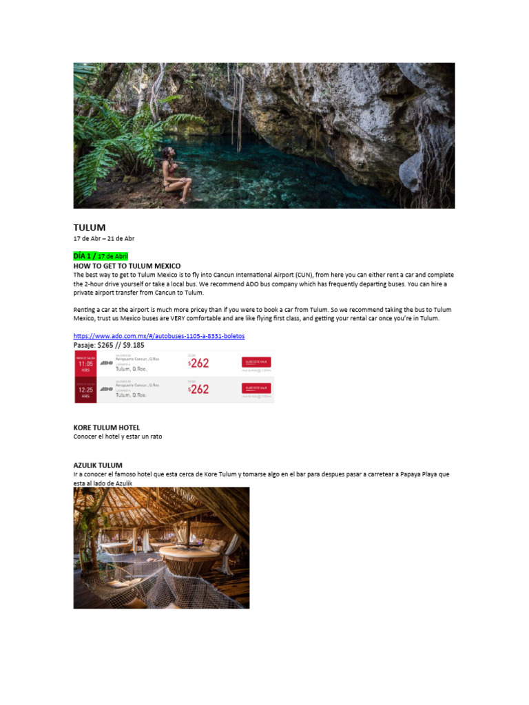 Itinerario México Pdf