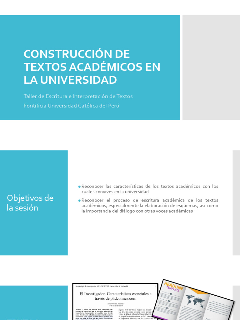 S3-C1a. Estructura de Texto Académico y Esquema | PDF