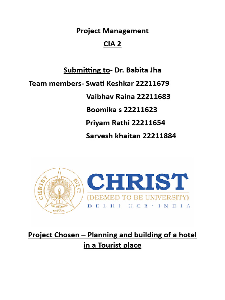 Project Management CIA 2 Final | PDF | Architect | Regulatory Compliance