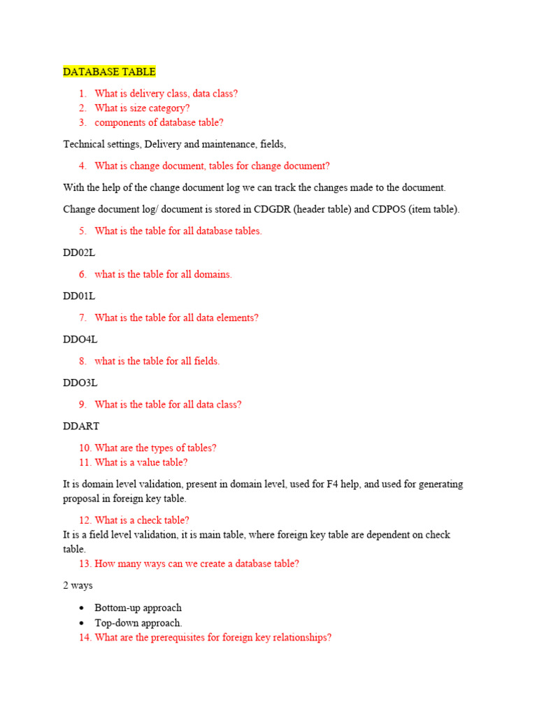 Ddic Complete | PDF | Databases | Parameter (Computer Programming)
