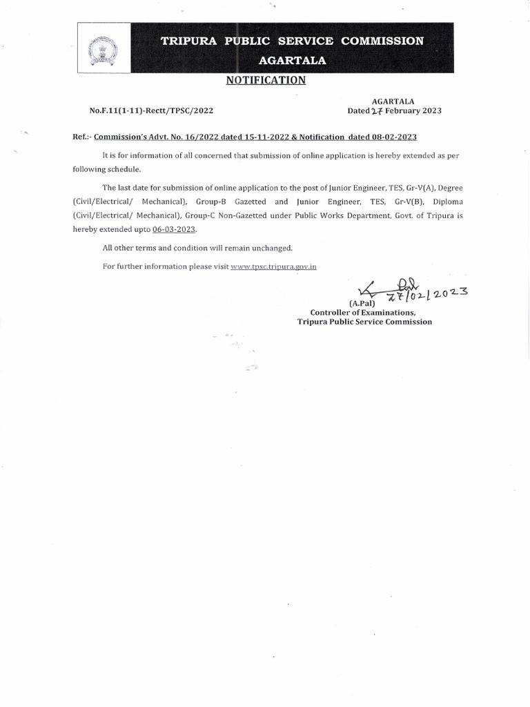 Notification 27022023 | PDF