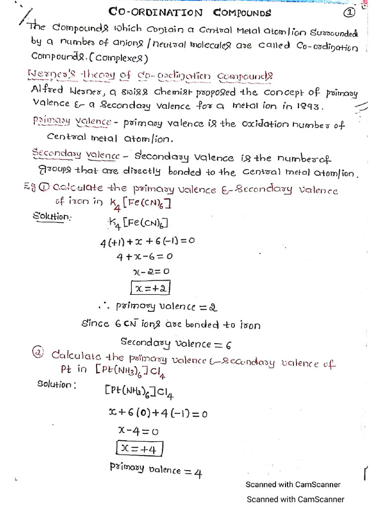 5 Co-Ordination Compounds | PDF