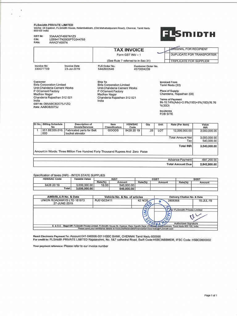 330077709 - Invoice copy | PDF