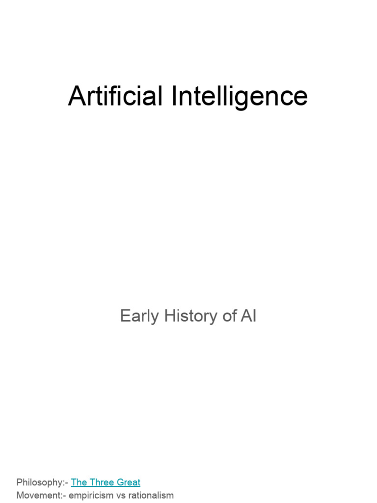 Artificial Intelligence | PDF | Artificial Intelligence | Intelligence (AI) & Semantics
