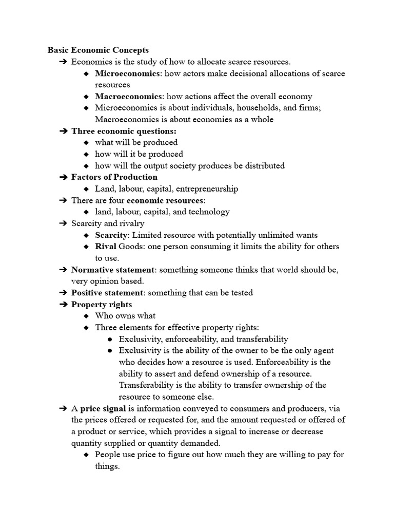 MicroEconomics Notes | PDF | Elasticity (Economics) | Demand