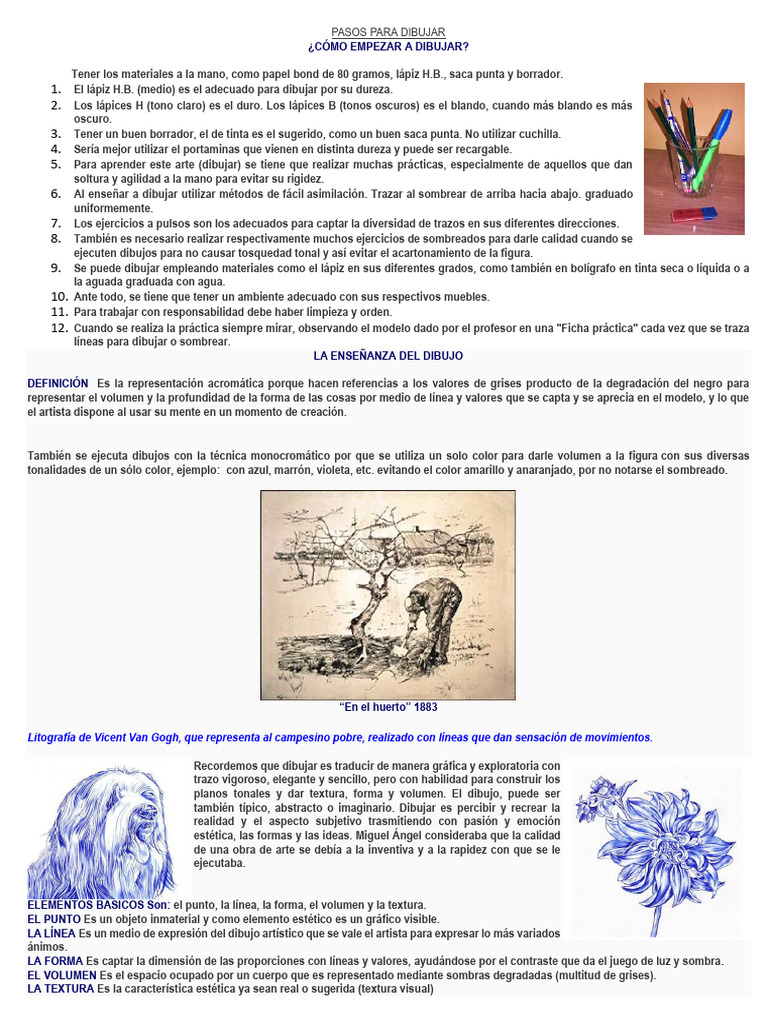 1-Pasos para Dibujar | PDF | Dibujo | Pinturas