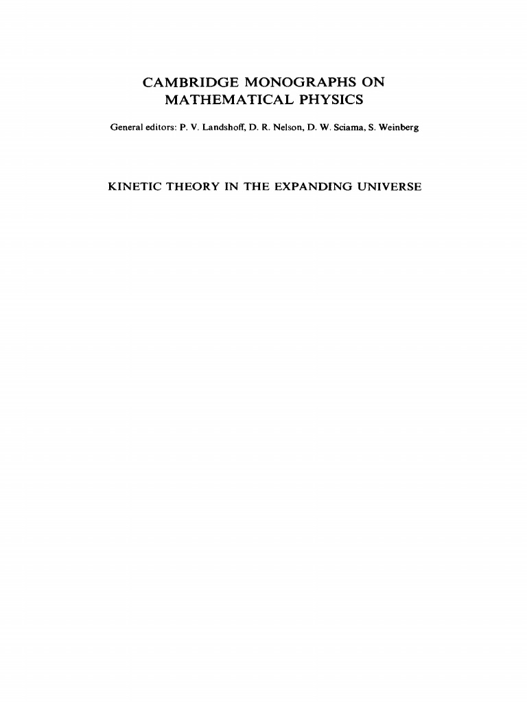(Jeremy Bernstein) Kinetic Theory in The Expanding | PDF | Electronvolt ...