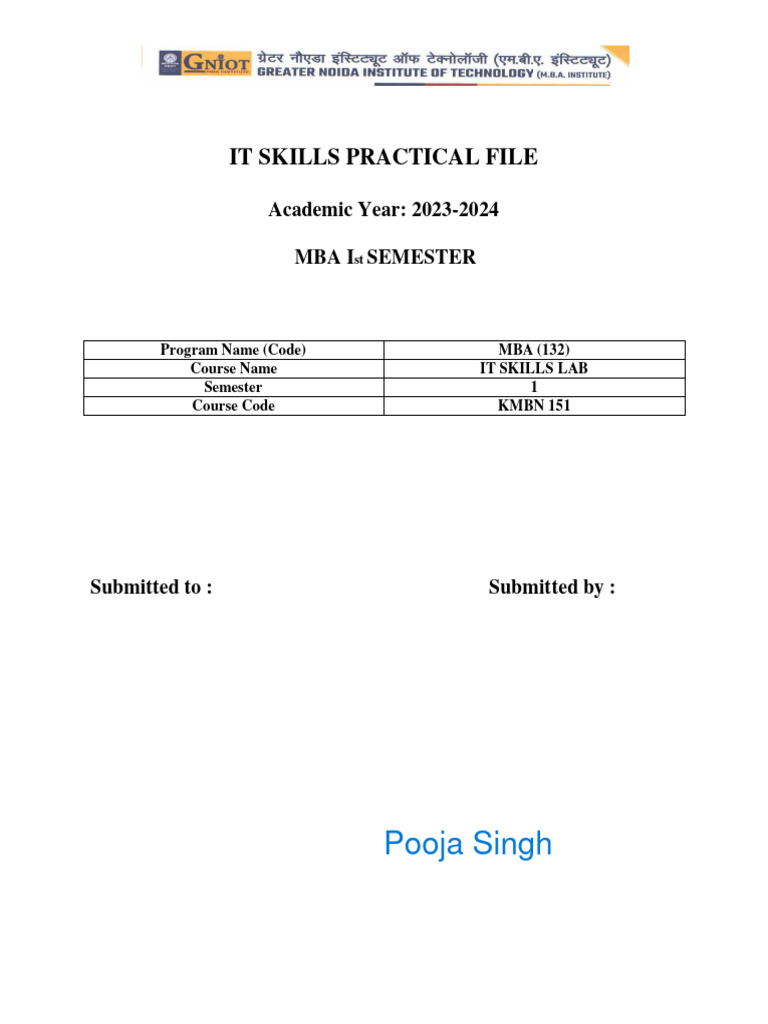 IT SKILLS LAB151 - Edited | PDF | Computer Data Storage | Spreadsheet