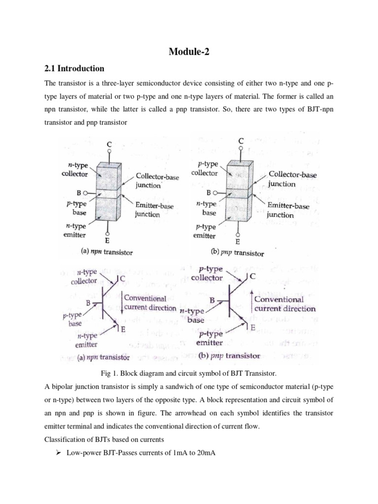 Module 2 BJT Notes | PDF | Bipolar Junction Transistor | Semiconductor ...