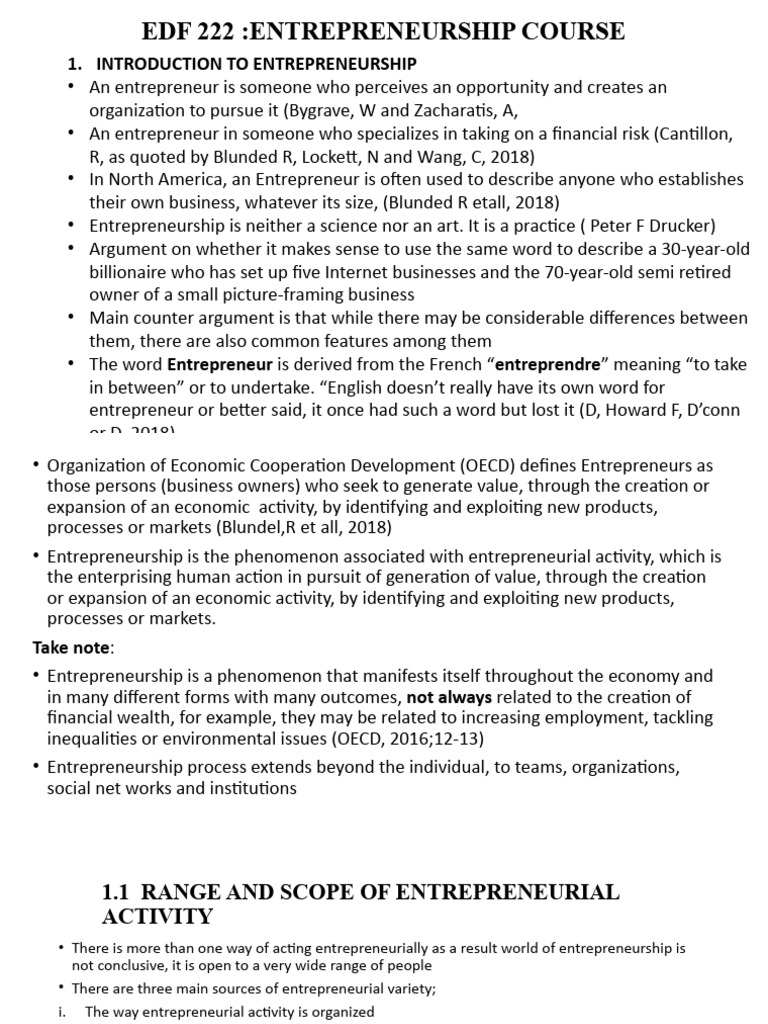 Understanding Entrepreneurship Basics | PDF | Entrepreneurship | Economies